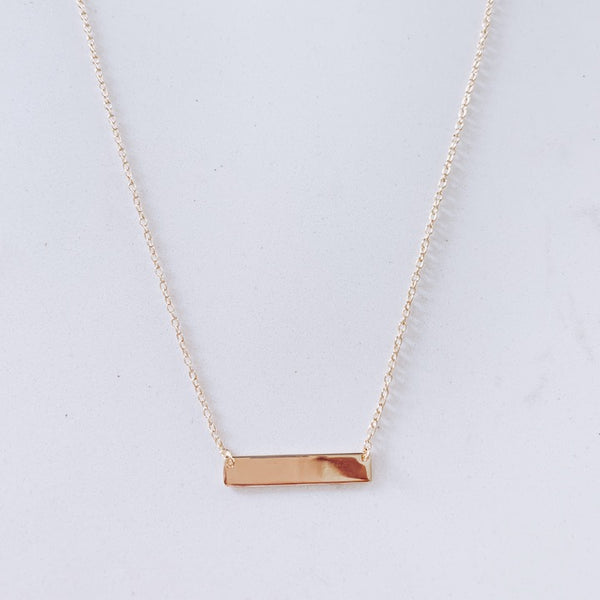 Gold Bar Necklace - invisaWear® Smart Jewelry, Stylish Panic Button